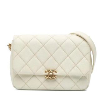 Chanel Pre-owned Vintage Flap Shoulder Bag - - Pre-owned - Damen - Wei&szlig; - ONE SIZE