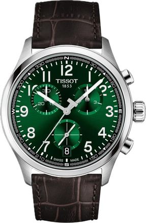 Tissot Chrono L 42mm, Schweizer Quarzwerk, Edelstahlgeh&auml;use, Lederband Herrenuhr T116.417.16.092.00