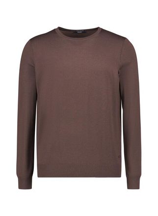 Joop Herren Pullover braun Merinowolle unifarben