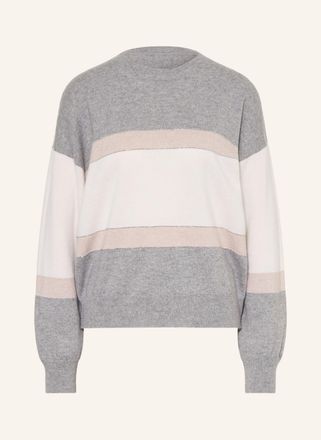 PESERICO Peserico Pullover Mit Seide Und Schmucksteinen grau