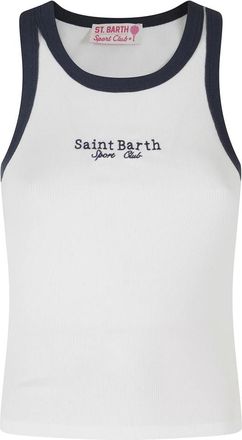 MC2 Saint Barth Femme, Tops, Blanc, Taille: 40 FR Rib Tank Top