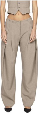 Iro Iro, Femme, Pantalons, Beige, Taille: 38 FR Sonja Wide-leg Pleated Pants