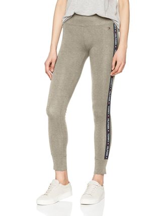 Tommy Hilfiger Damen Leggings Sport, Grau (Grey Heather), M