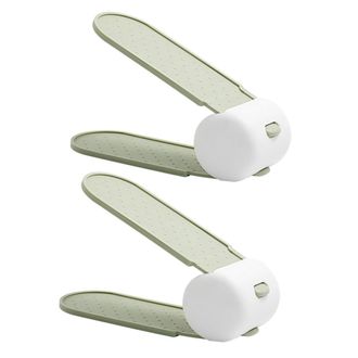 DOITOOL 2 St&uuml;ck Doppeltes Schuhregal aus Robustem Pp Material H&ouml;henverstellbar und rutschfest f&uuml;r Platzsparende Schuhaufbewahrung zu Hause Schuhschrank