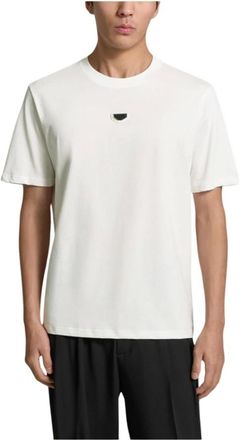 Antony Morato Homme, Tops, Blanc, Taille: 2XL T-shirt en coton &agrave; manches courtes et col rond