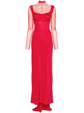 Atu Body Couture Semi-transparentes Abendkleid - Rot