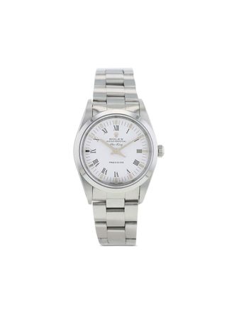 Rolex montre Air-King 34 mm pre-owned (1998) - Blanc