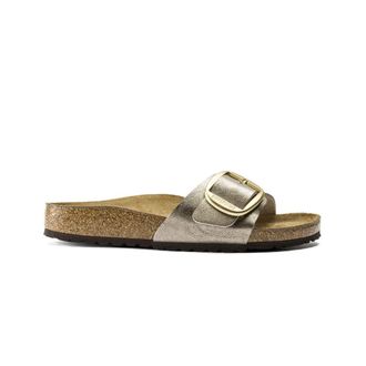 Birkenstock Damen Mules Madrid Big Buckle Birko-flor Sandal, Graceful Taupe, 37 EU