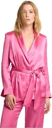 Kocca Femme, Vestes, Rose, Taille: 44 FR Blazer Doux Classique Effet Velours