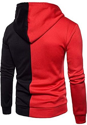Generic Manteau en peluche décontracté pour homme avec fermeture éclair à manches longues et poche - Haut ample pour le sport en plein air - Cadeau de Noël, R