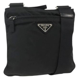 Prada Sac bandouli&egrave;re Vintage en nylon doccasion - Femme - Pre-owned - Noir - Taille: ONE Size