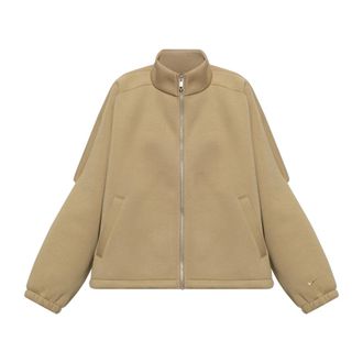 Nike Femme, Sport, Beige, Taille: 44 FR Veste dentra&icirc;nement oversize en molleton Pregame