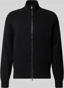 HUGO BOSS Regular Fit Strickjacke aus Baumwoll-Schurwoll-Mix Modell Fabiano
