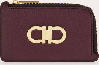 Ferragamo Damen Kreditkartenetui Double Gancini Violett