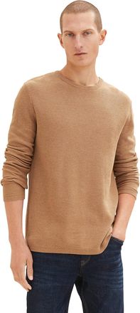 Tom Tailor Herren 1035762 Pullover, 18950-Havana Brown Melange, XL