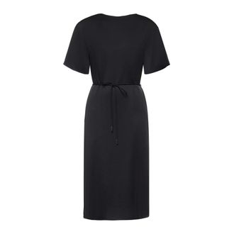 Herno Femme, Robes, Noir, Taille: 38 FR Robe Midi &agrave; &agrave; la Taille