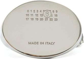 Maison Margiela Femme, Accessoires, Gris, Taille: ONE Size Oval Numbers Motif Earring