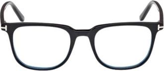 Tom Ford Homme, Accessoires, Noir, Taille: 50 MM Square Eyeglasses