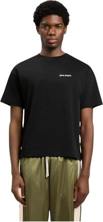 Palm Angels Homme, Tops, Noir, Taille: XL T-shirt Logo Classique