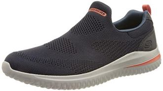 Skechers Baskets Delson 3.0 Fairfield pour Homme, Tricot synthétique Bleu Marine, 45.5 EU