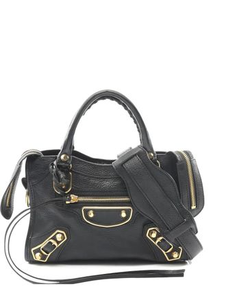 Balenciaga mini sac port&eacute; &eacute;paule City (ann&eacute;es 2010) - Noir