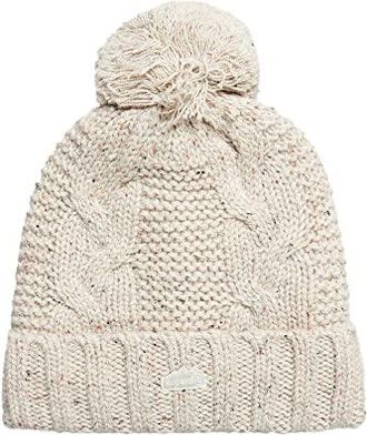 Superdry Vintage Cable Beanie, Béret Femme, Tweed de Avena