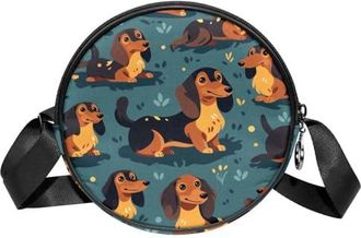 Generic Sac &agrave; bandouli&egrave;re rond pour femme, petit sac &agrave; bandouli&egrave;re avec fermeture &eacute;clair et bretelles r&eacute;glables style d&eacute;contract&eacute; pour femmes et filles