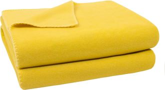 Zoeppritz zoeppritz since 1828 - Polarfleece-Decke mit Häkelstich - flauschige Kuscheldecke - 160x200 cm - 160 curry - von zoeppritz since 1828 103291-160-160x2