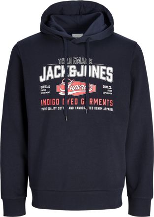 Jack & Jones Jjelogo Sweat Hood 2 Col Aw26 Sn Pls - Plus Size