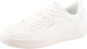 Replay Sneaker REPLAY, Herren, Gr. 42, wei&szlig;, Lederimitat, unifarben, Schuhe Sneaker, Schn&uuml;rschuh, Halbschuh, Freizeitsneaker mit gepolstertem Schaftrand