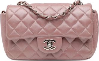 Chanel Hobo Bags - Mini Rectangular Classic Iridescent Lambskin Singl - Gr. unisize - in Gold - f&uuml;r Damen