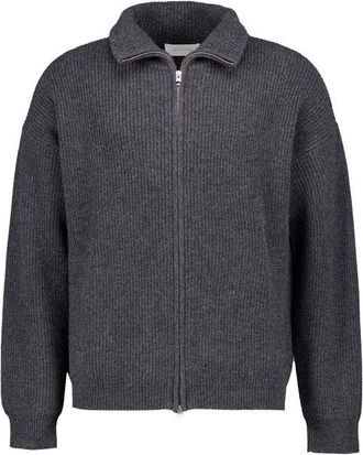 Juvia Herren Pullover grau Wolle unifarben