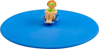 Lurch 210893 Mein Deckel Splash Girls Rita Rutsche Glasabdeckung aus Premium-Platin-Silikon Ø10,5cm, Blau