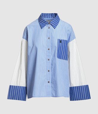 Essentiel Chemise Kovid Bleu Blanc Cass&eacute;