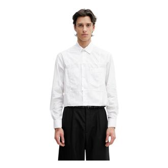 VETEMENTS Homme, Chemises, Blanc, Taille: M Chemise &agrave; Manches Longues avec Poche