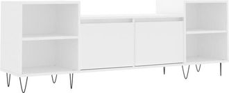 vidaXL Meuble tv Blanc 160x35x55 cm Bois dingénierie Vidaxl