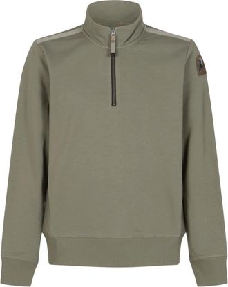 Parajumpers Homme, Sweatshirts et sweats &agrave; capuche, Vert, Taille: L Broad Peak Half-Zip SweaT-shirt