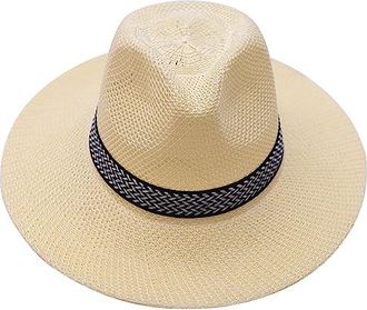 Generic Chapeau Homme ou Femme Chapeau de Soleil Été Protection Solaire Chapeau de Plage Homme Décontracté Soleil Jazz Band Chapeau Fedora Chapeau de Protecti