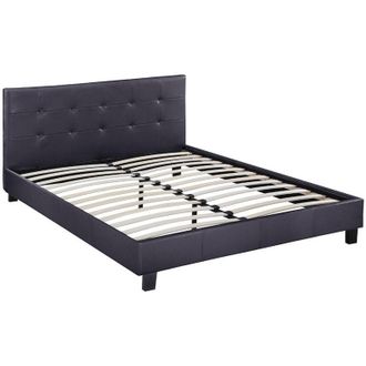 Habitat et Jardin Habitat Et Jardin - Lit double en pvc Julia - 140 x 190 cm - Noir