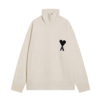 Ami Stylische Sweaters mit Dolcevita Design - - Knitwear - Herren - Beige - L