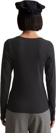 Marc O'Polo Denim Longsleeve slim aus softem Ripp-Jersey