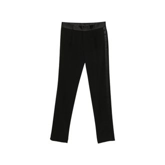 Giorgio Armani Satinbesetzte Hose - - Trousers - Damen - Schwarzk - 2XL