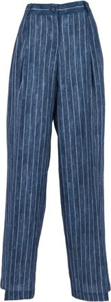 Ermanno Scervino Femme, Pantalons, Bleu, Taille: 40 FR Wide Pantalons