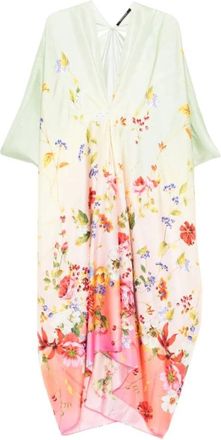 Roberto Cavalli Femme, Robes, Multicolore, Taille: ONE Size Robe Maxi en Soie