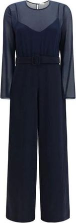 P.A.R.O.S.H. P.a.r.o.s.h., Femme, Combinaisons et Ensembles, Bleu, Taille: 40 FR Combinaison en polyester avec devant boutonn&eacute; et poches