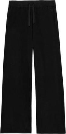 Gertrude Pantalon Amaro large en maille &agrave; logo