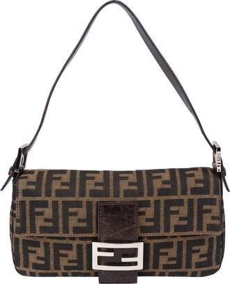 Fendi Crossbody Bags - Fendi FF Monogram Baguette Handbag - Gr. unisize - in Braun - f&uuml;r Damen