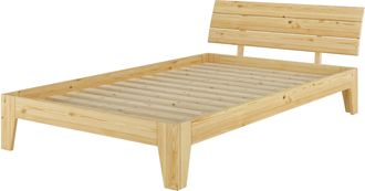 Erst-Holz Einzelbett Kieferbett Natur Massivholz Bettrahmen Futonbett 120x200 mit Rollrost 60.62-12