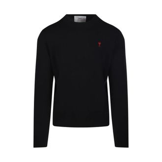 Ami ADC Rundhalspullover Merino - - Knitwear - Herren - Schwarzk - L