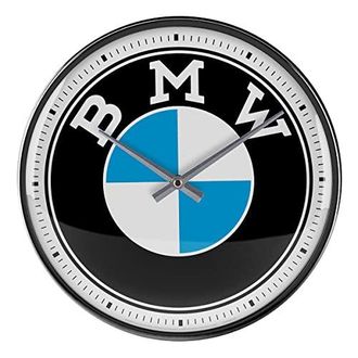 Nostalgic Art Horloge r&eacute;tro, &Oslash; 31 cm, Official License Product (OLP), BMW - Logo - Id&eacute;e de Cadeau pour Fans de BMW, d&eacute;coration Murale Cuisine, Design Vintage